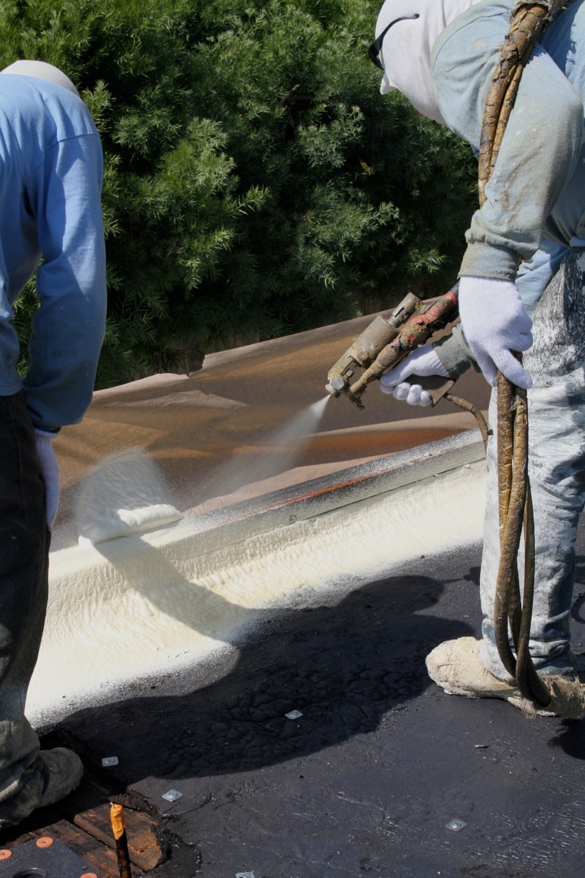 Spraying Polyurethane Foam Over an Existing Roof - GreenBuildingAdvisor