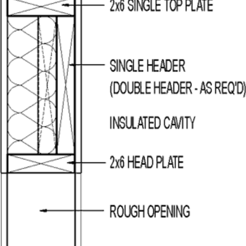 Outset header with head plate - GreenBuildingAdvisor