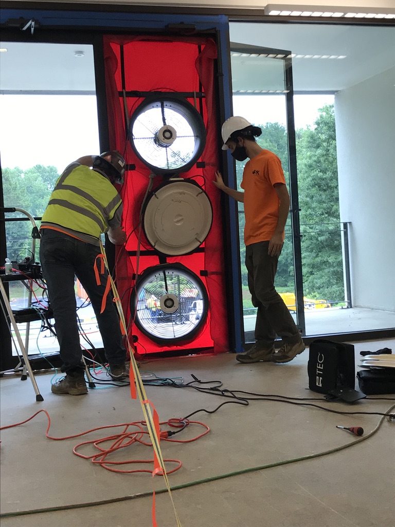 Blower Door Testing at the New ASHRAE Headquarters - GreenBuildingAdvisor