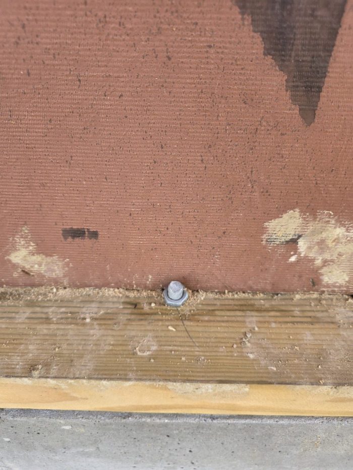 Air sealing sill plate to foundation wall, with rim/band joists moved ...